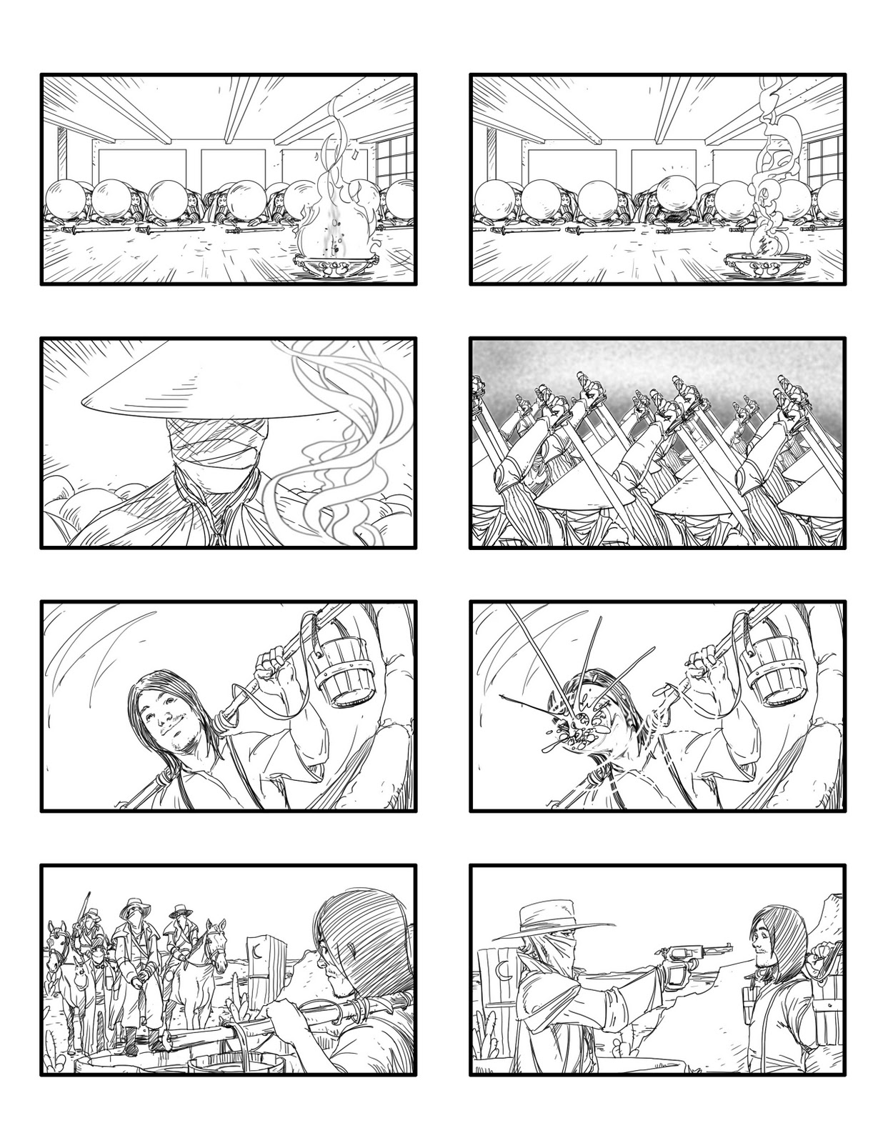 FragaBoom!: Warriors Way Storyboards: Un-shot scenes