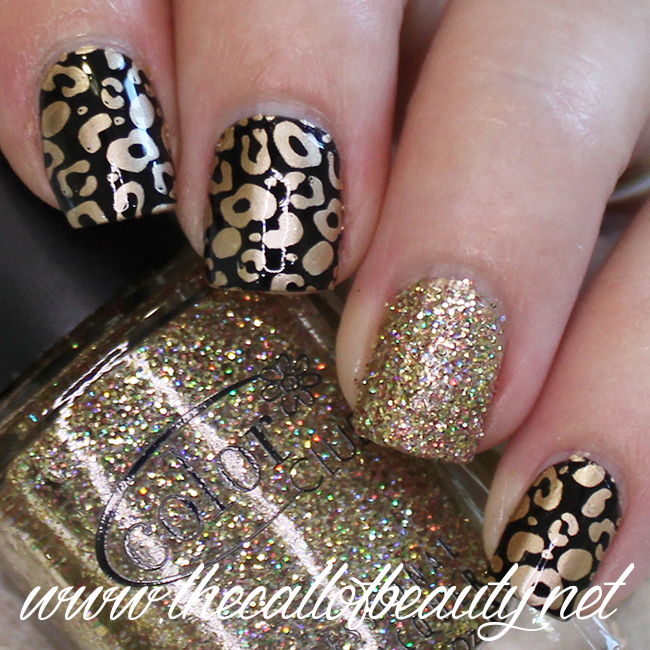 Black & Gold Leopard Print