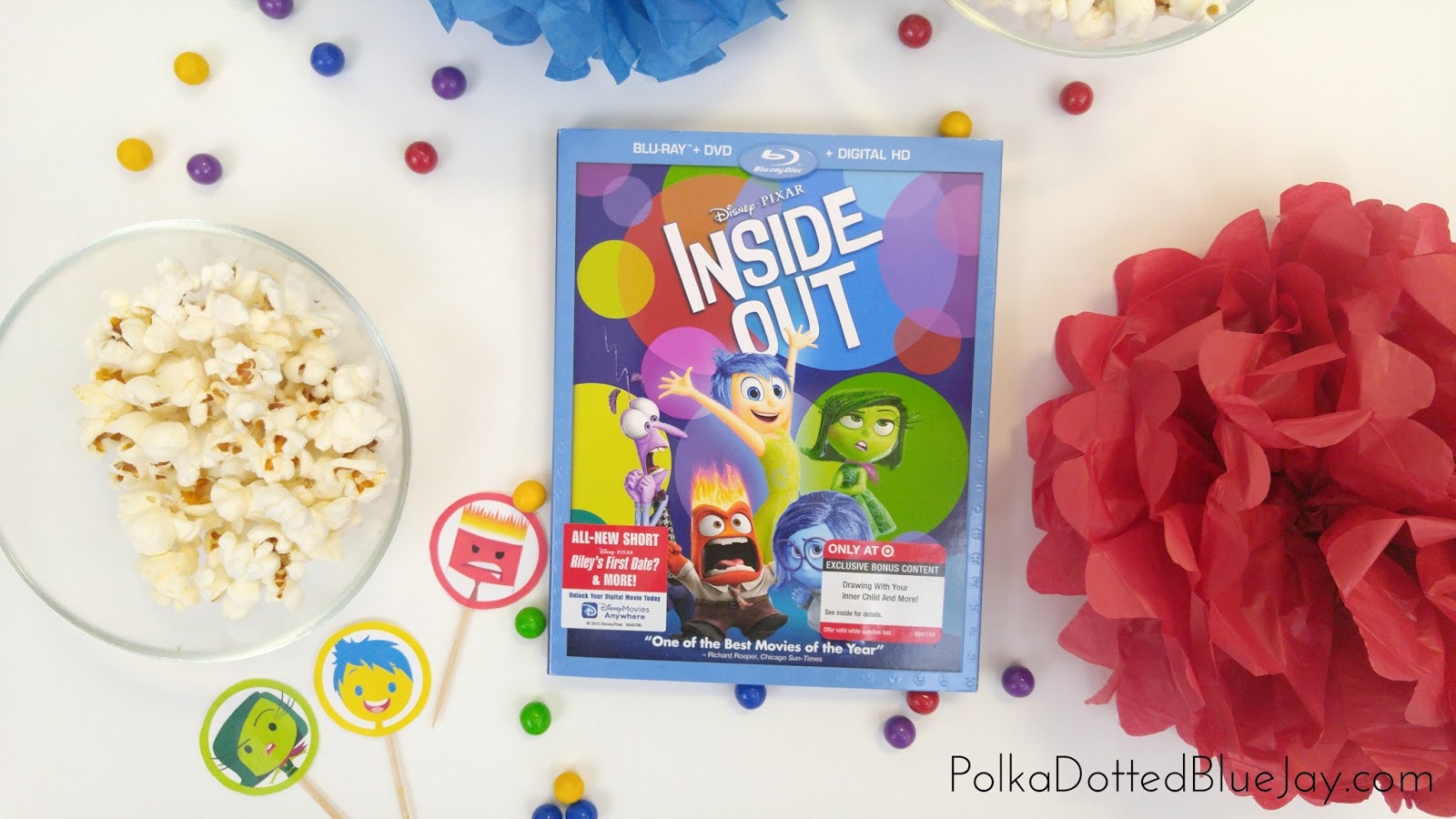 Inside Out Party and Movie Night - Polka Dotted Blue Jay
