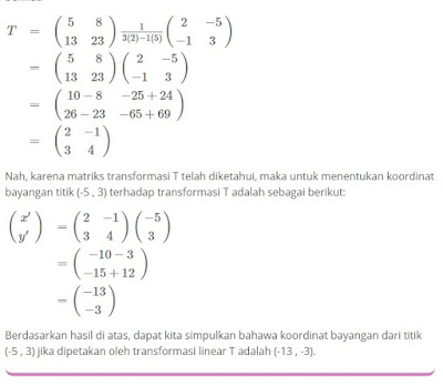 Transformasi Titik Menggunakan Matriks - Jegeristik