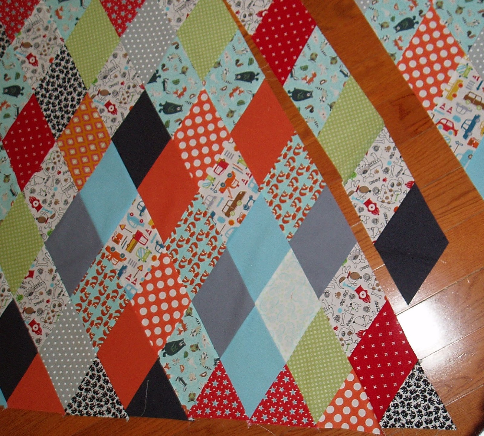 Sunshine in the Attic: Tucker's Diamonds Baby Quilt