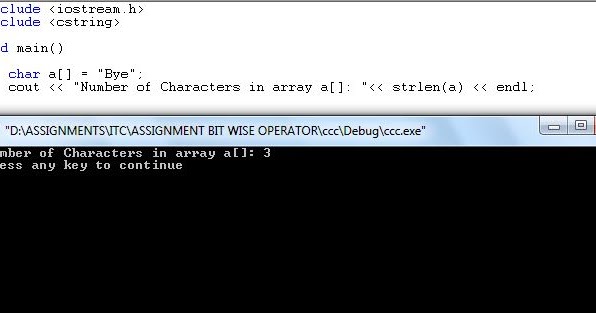 C++: How to tell Number of Characters in String in C++?