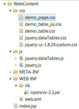 Gridview in Java Web Applications using jQuery DataTable | ProgrammingFree