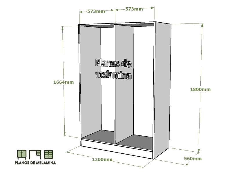 Todo Melamine: Planos de ropero de melamina