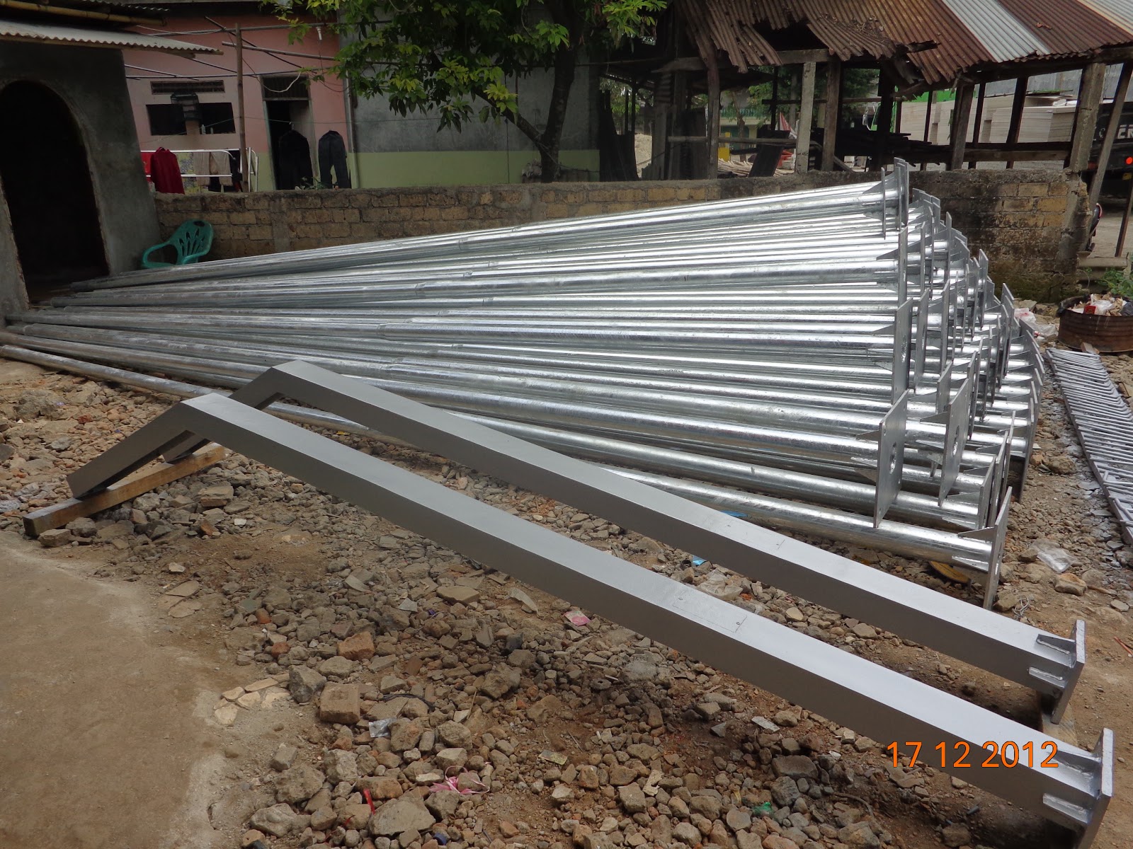 Tiang Lampu Pju bulat-Tiang Pju Standar - Ready Stok Tiang Lampu Taman ...