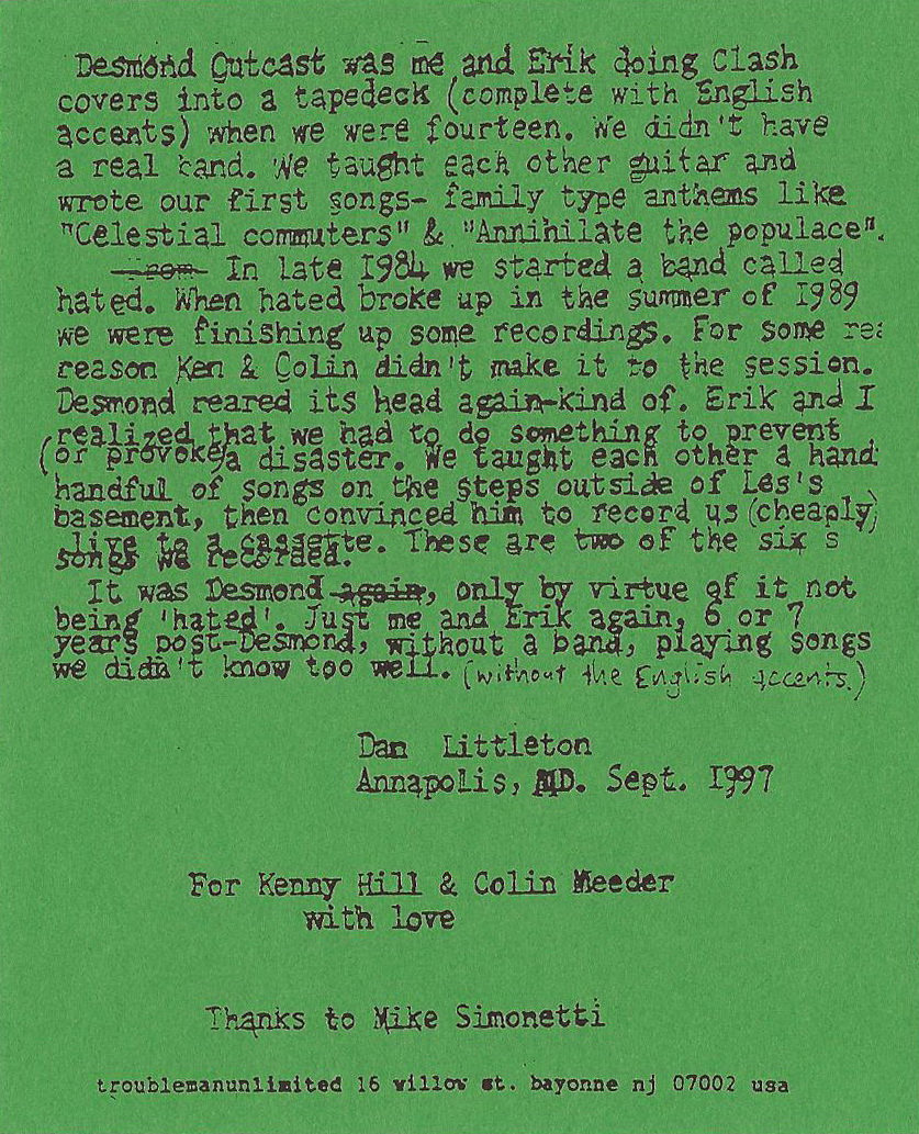 Desperate and Lonely: The Hated - Desmond Outcast and the Transplanted ...