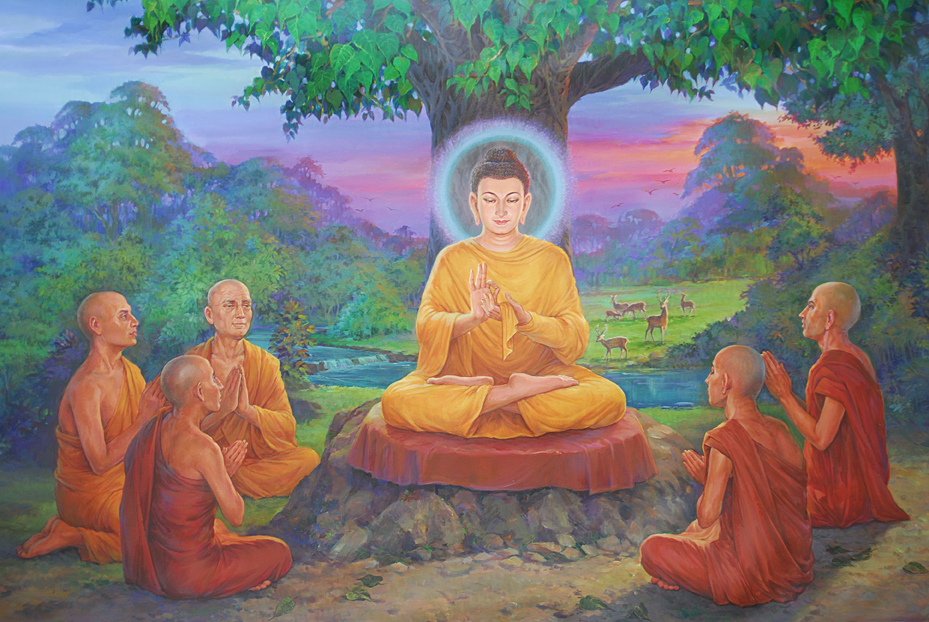Gauthama Buddha,: The Buddha set the Dhammachakka rolling................