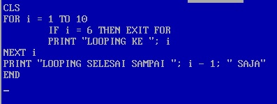 AS Tutorial: LOOPING DAN ARRAY PADA QBASIC