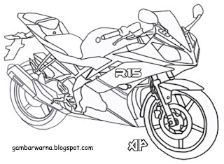 Mewarnai Motor Balap/Sport | Belajar Mewarnai Gambar