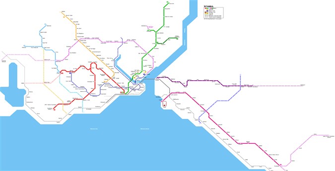 Istanbul metro map | Maps Of Cities