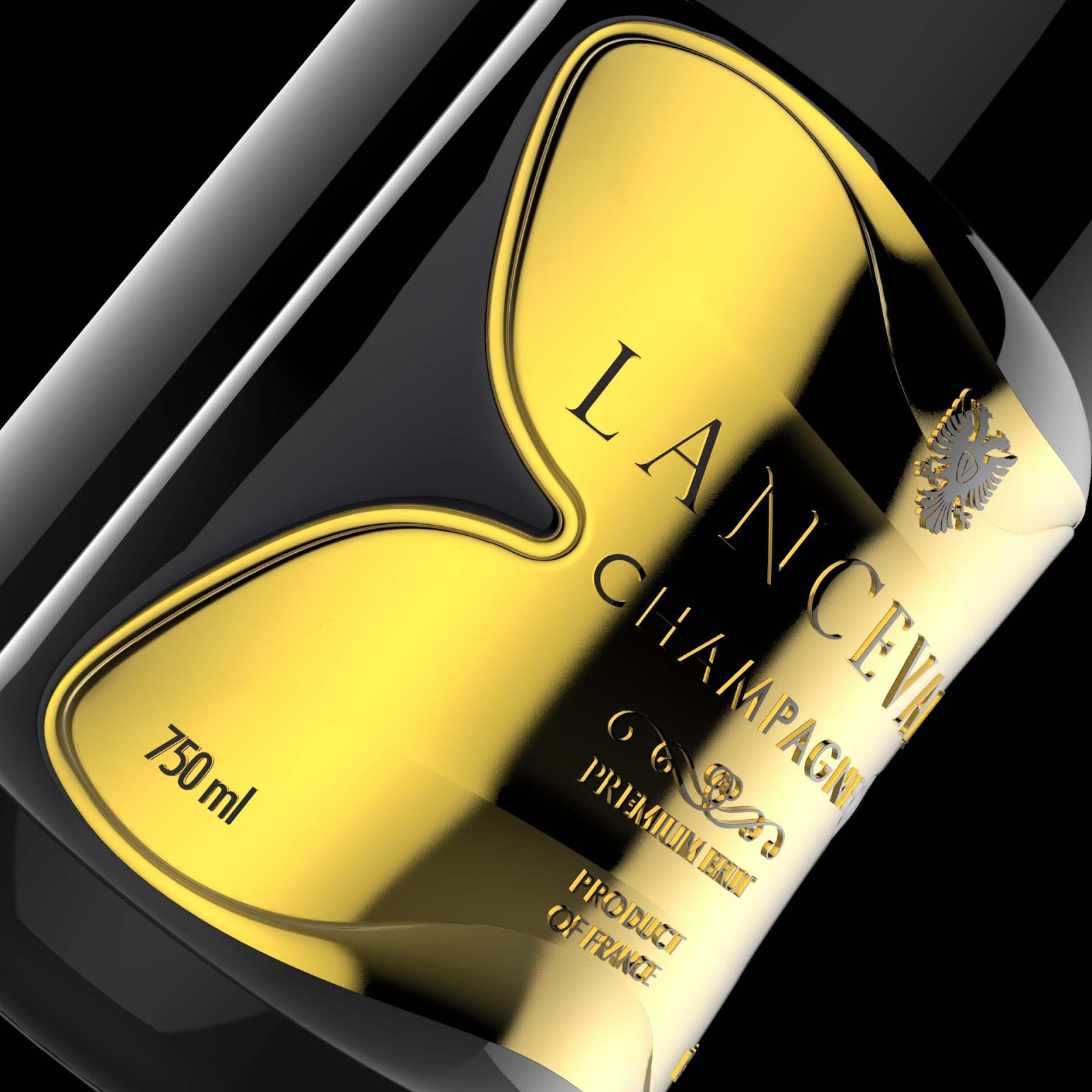 Lanceval Luxus Champagne Liquid Gold & Silver on Packaging of the World ...
