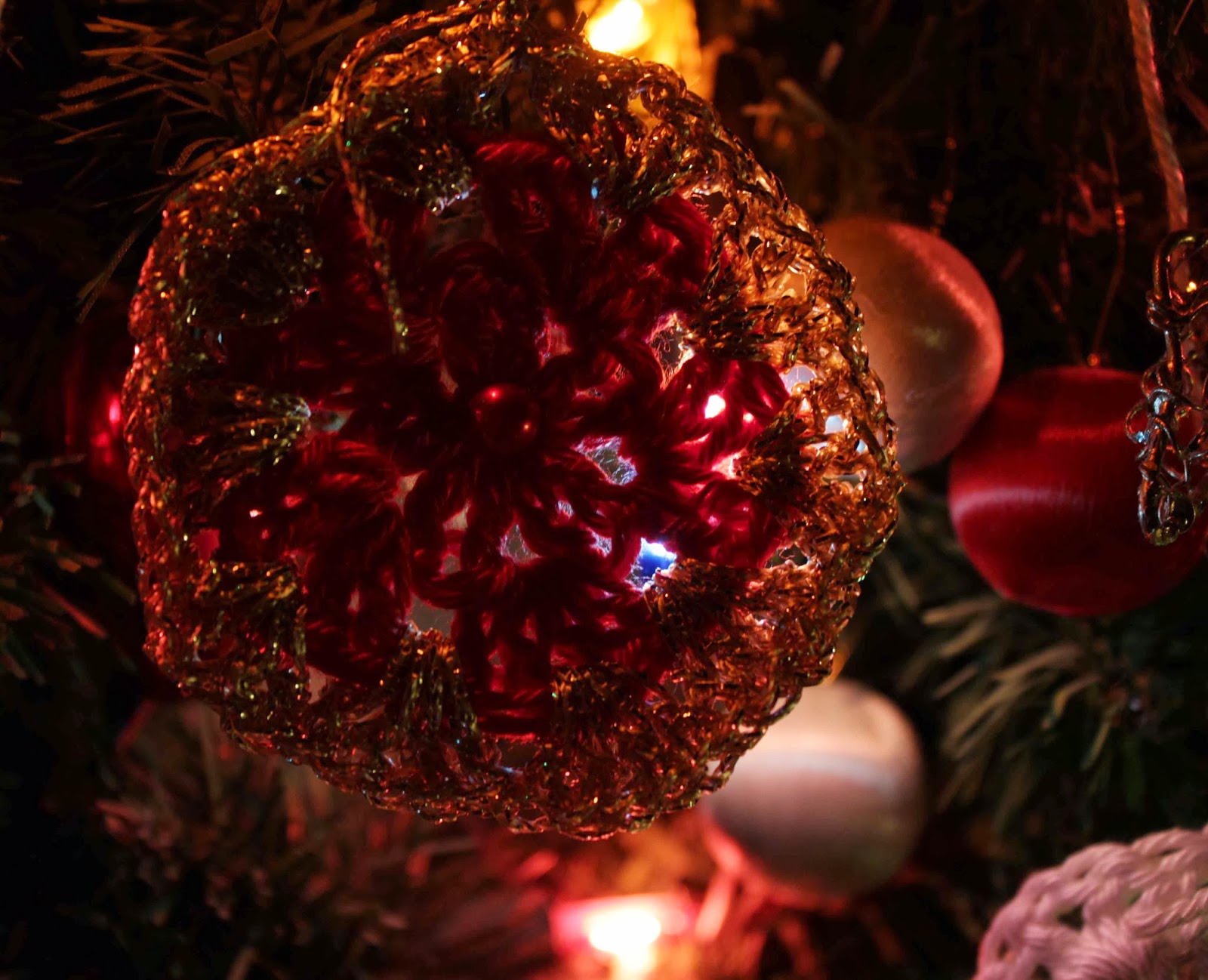 Mammas Rutor: Virkade juldekorationer