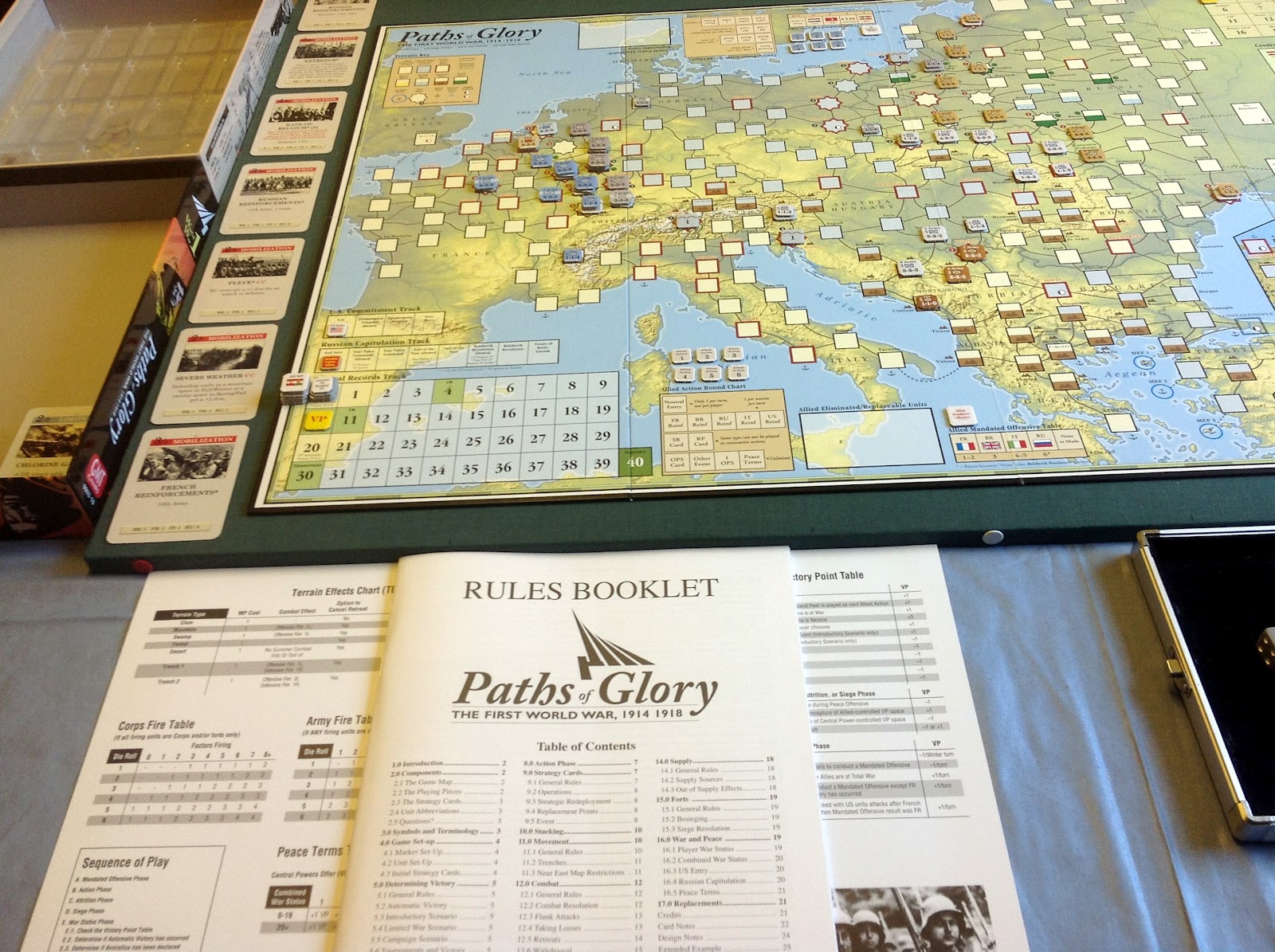 Sgt Steiner's Wargaming Blog: Paths of Glory set-up