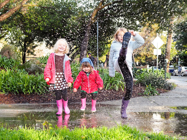 Little Hiccups: Puddle Fun on a Winter's Day