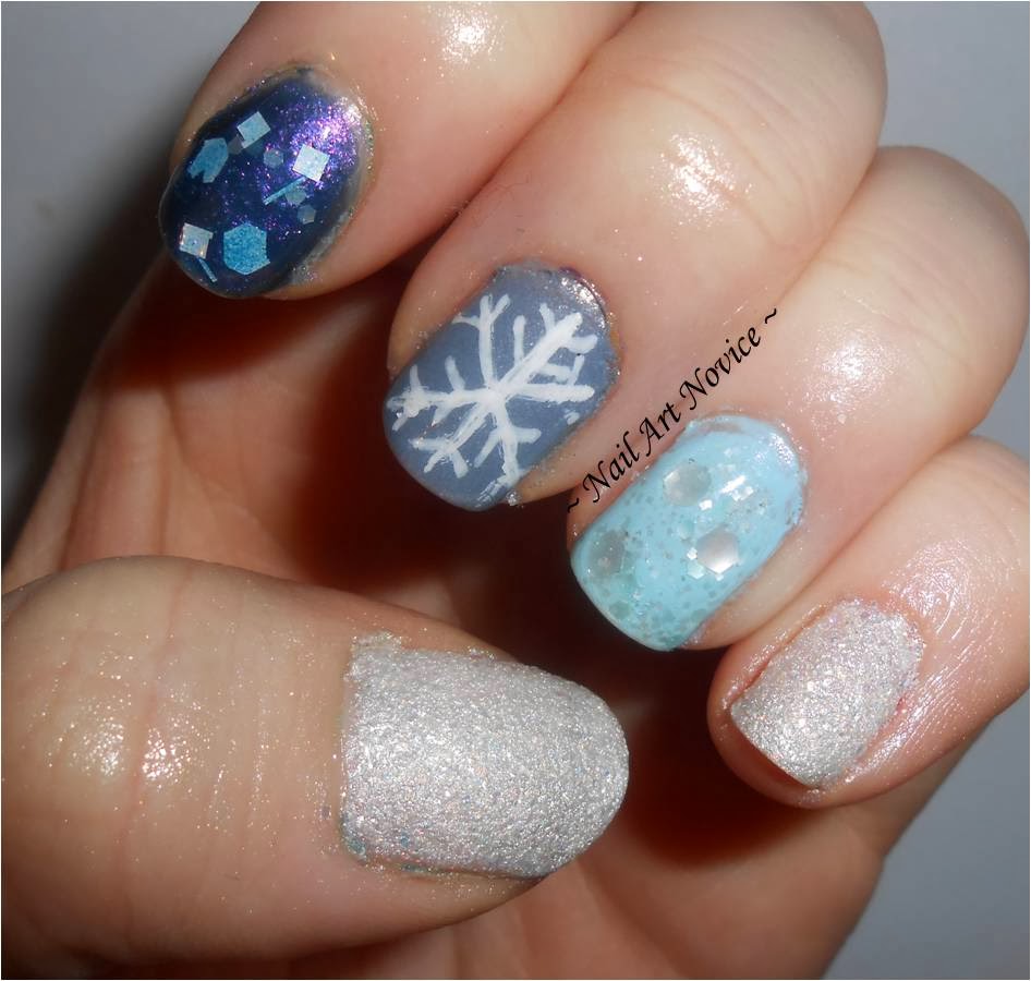 Nail Art Novice: 12 Days Of Xmas Nail Art 2-Snow/Winter