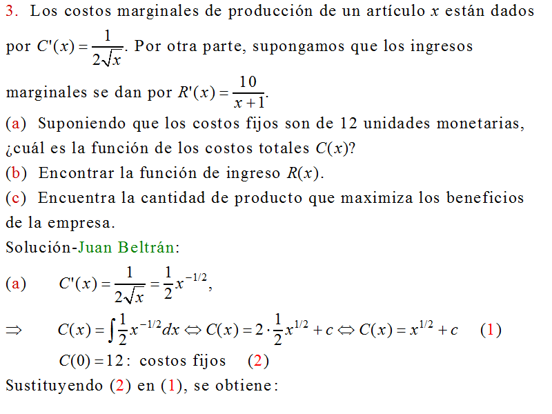Calculo De Costo Marginal - Backstage