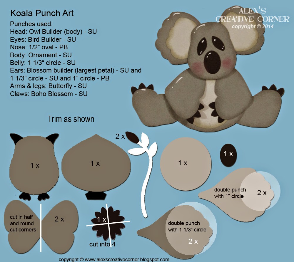 Alex's Creative Corner: Koala Punch Art Card