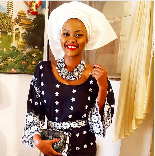 Kehinde Bankole loving for monochrome.. @_kehindebankole #fashion