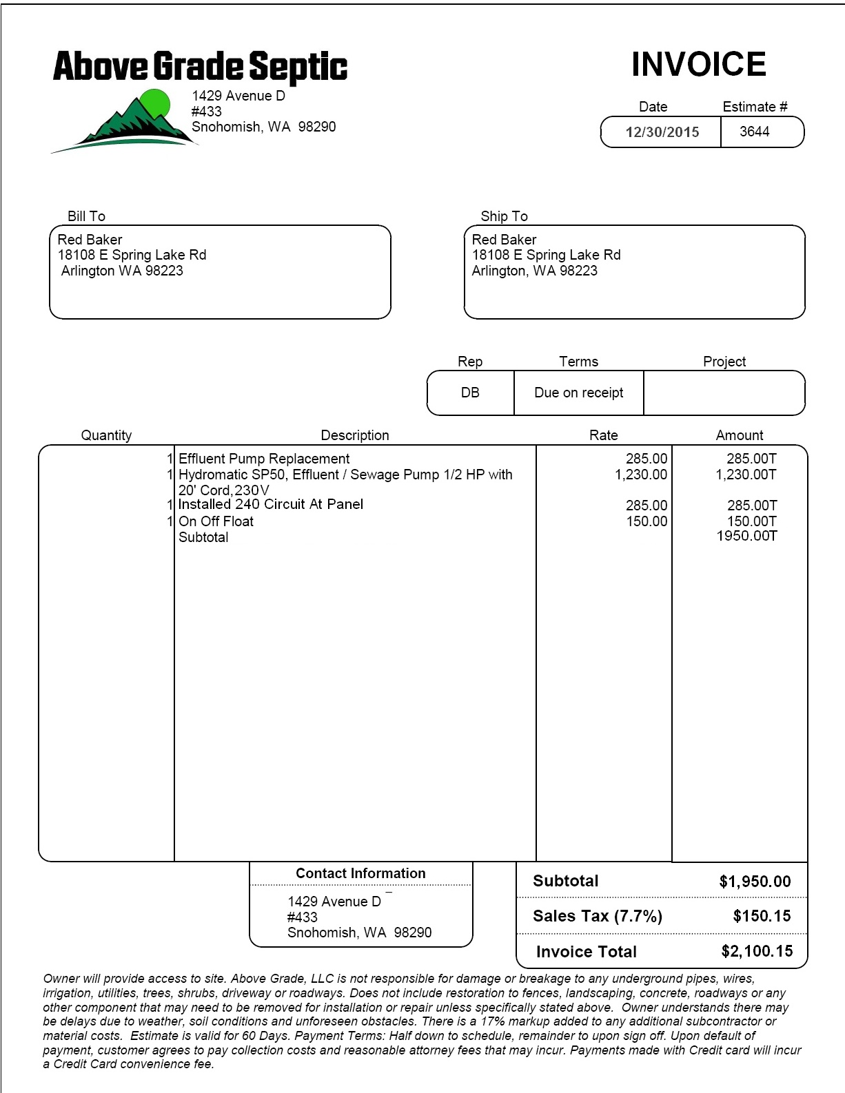 Cabin Maintenance Record