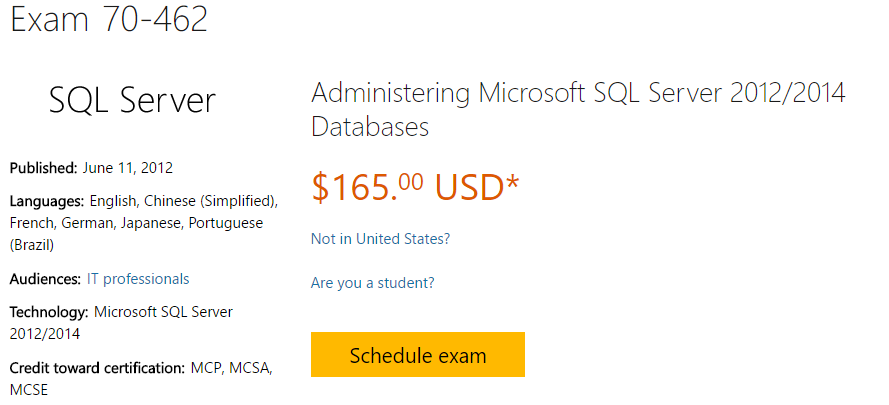 Cómo Pasar el Examen 70-462 : Administering Microsoft SQL Server 2012/2014 Databases