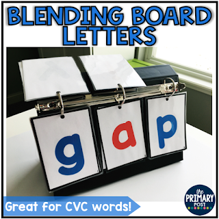 CVC Words and Blending Board - The Primary Post