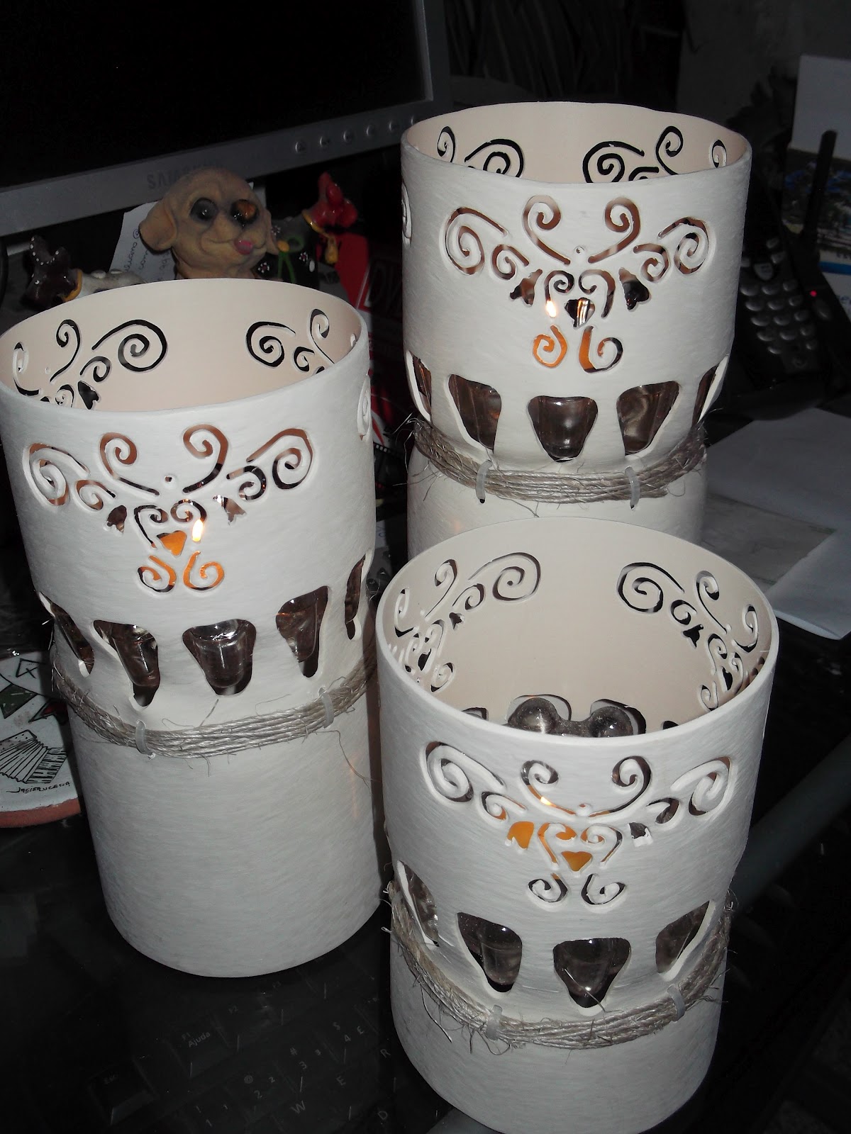 Oficina Luminart: Candelabro Glamour - PVC 100cm