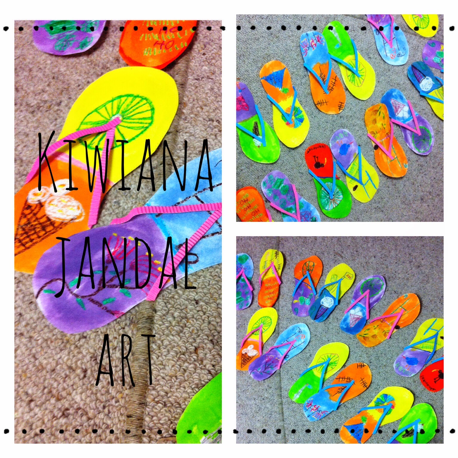 Ruma Tahi Rockstars at PCS - 2019: Kiwiana jandal art