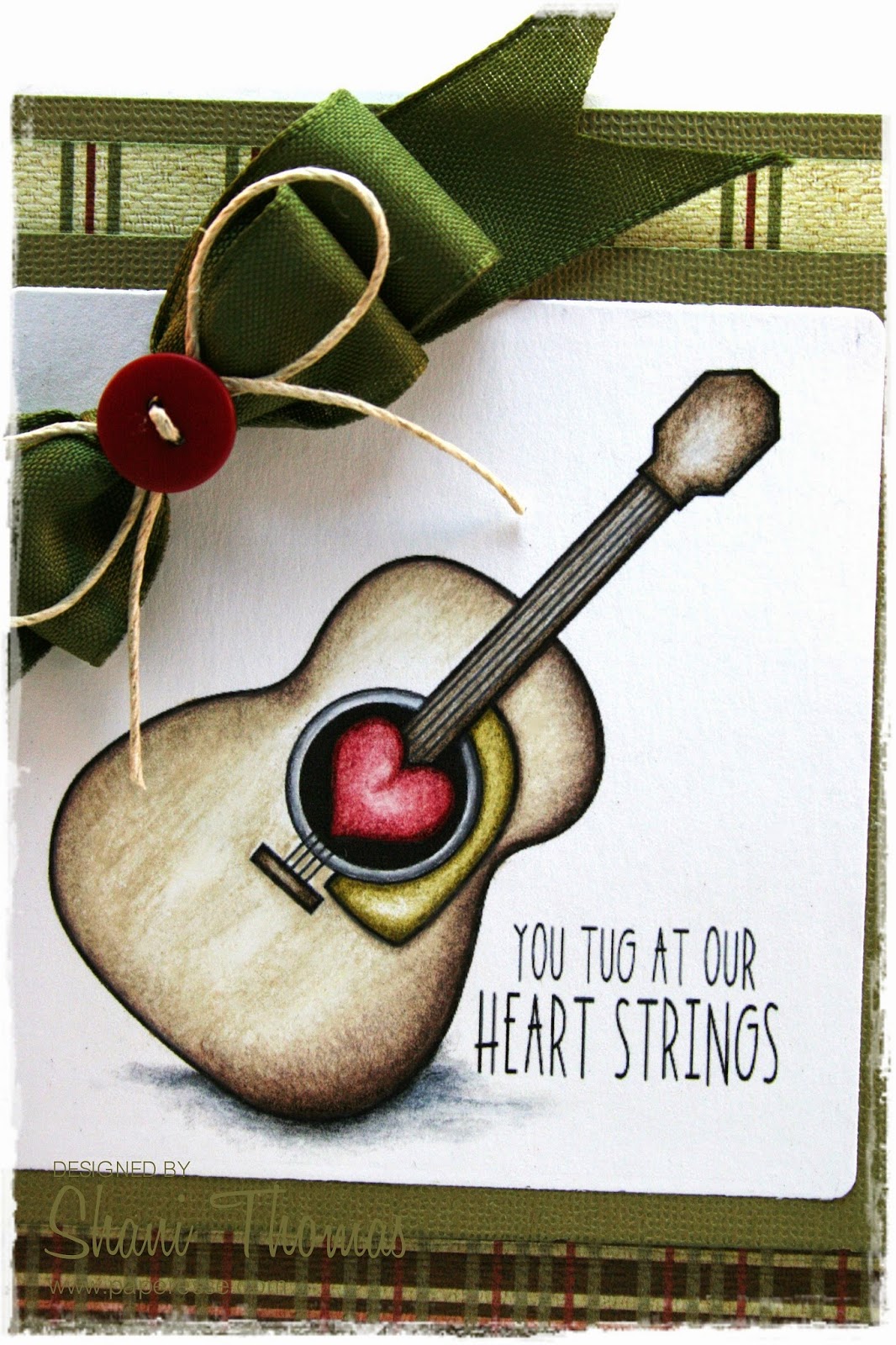 Masculine Guitar Valentine's Day card | Paperesse