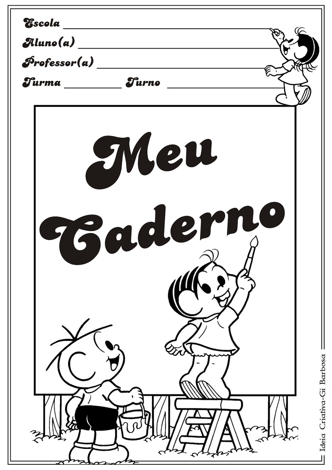 Capa Caderno De Colorir - Image to u Capa Caderno De Colorir - Image to u