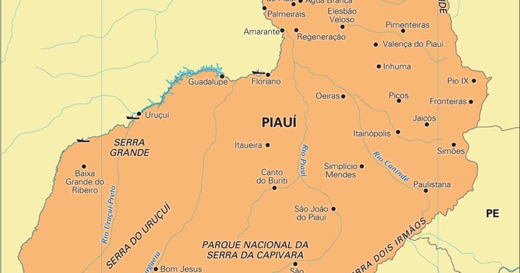 Blog de Geografia: Mapa do Piauí