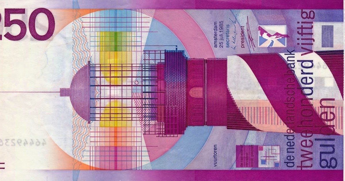 Netherlands 250 Gulden Banknote 1985 Lighthouse|World Banknotes & Coins ...