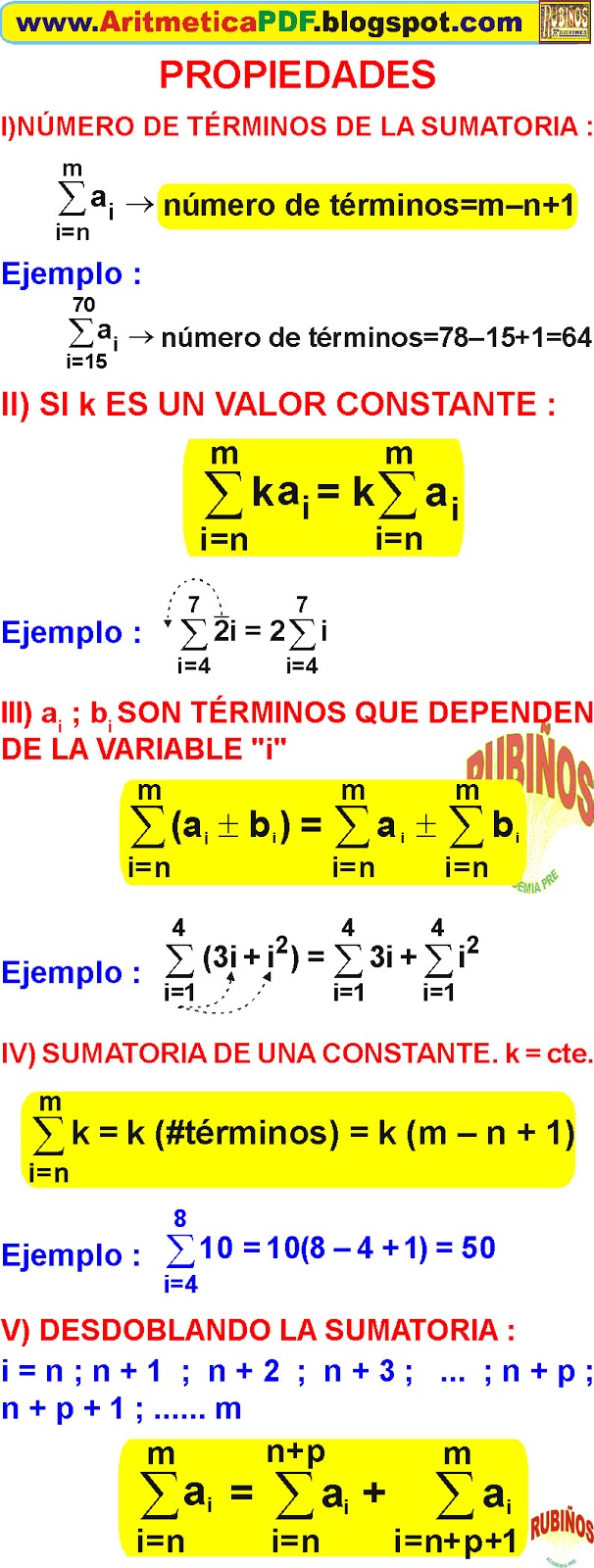 SUMATORIAS Y SUS PROPIEDADES TELESCOPICAS EJERCICIOS RESUELTOS PDF