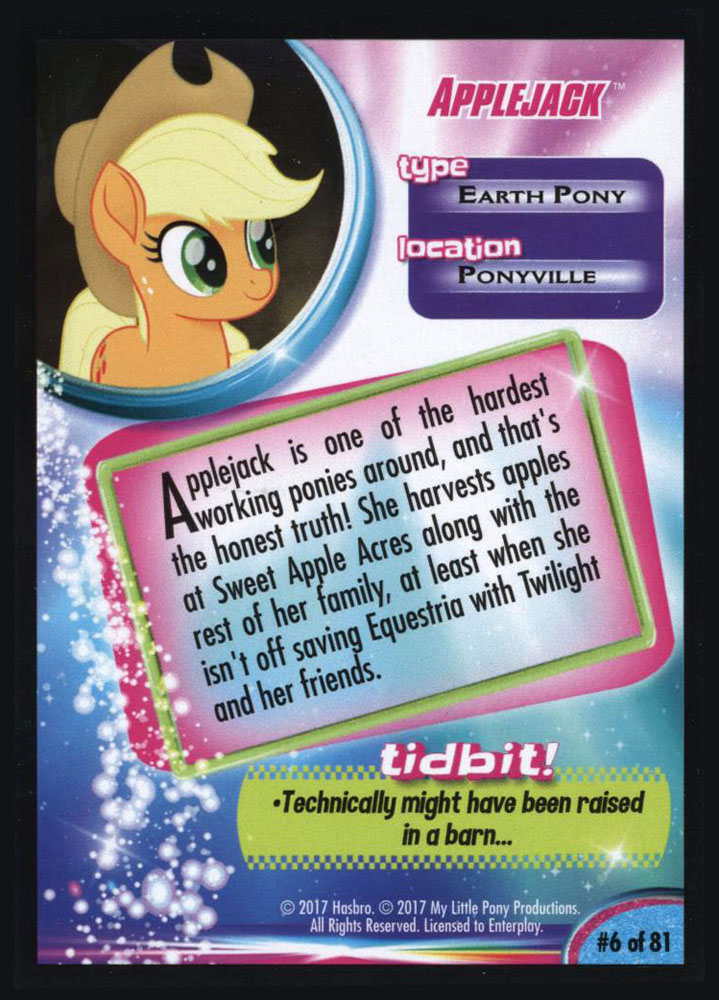 My Little Pony Applejack MLP the Movie Trading Card | MLP Merch