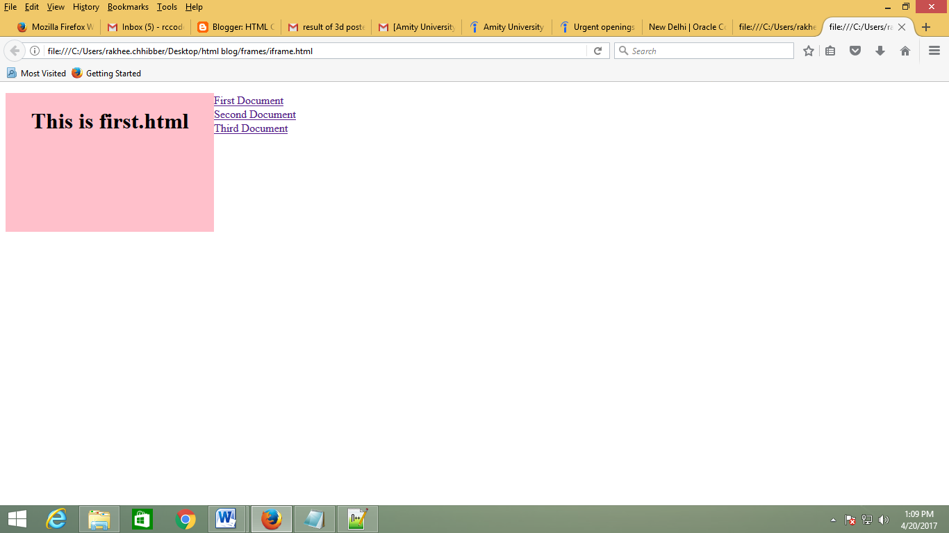 HTML Concepts: HTML Frames - Dividing Up the Page