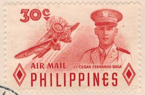 Philippine Republic Stamps : 1955 Lt. César Fernando Basa