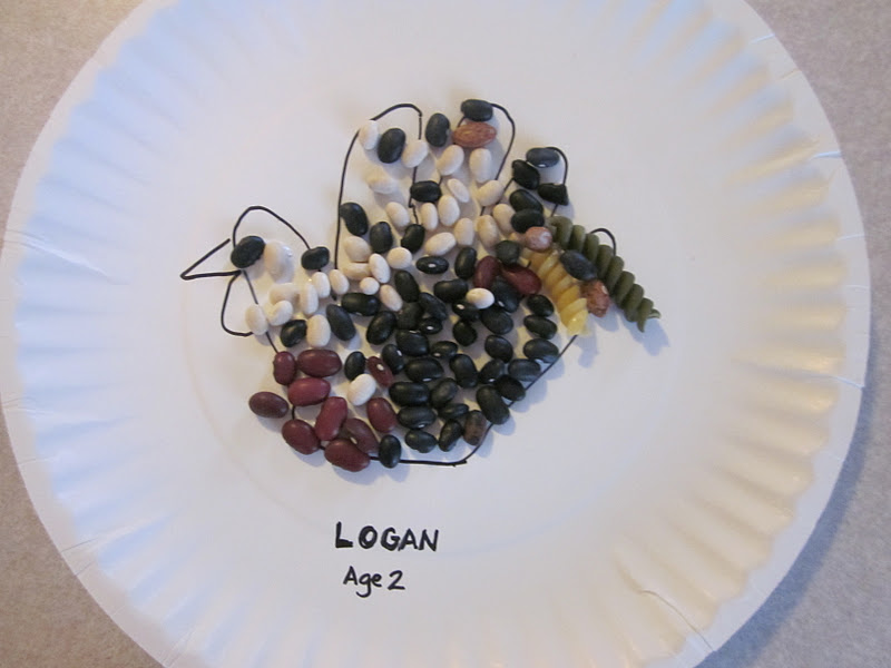 Because I Said So (and Other Mommyisms): Turkey Collage with Dried Beans