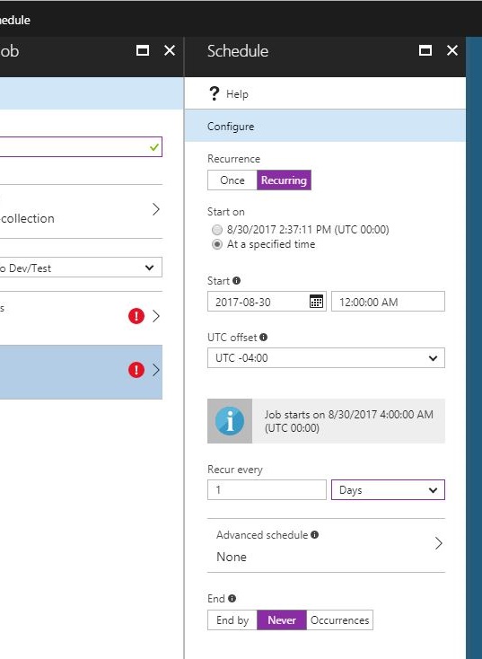 Scheduling Tasks With Azure Scheduler