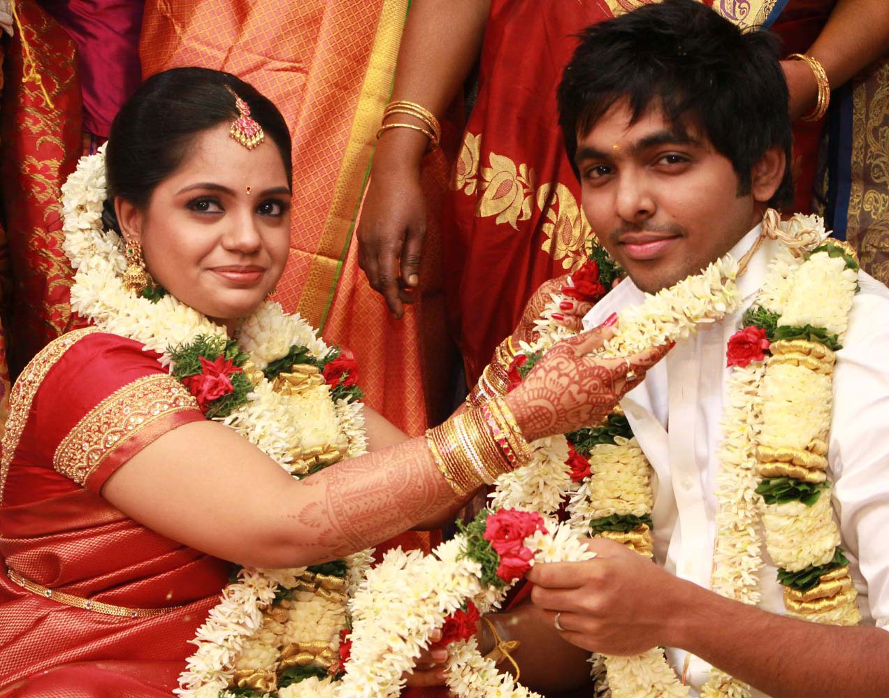 Music Composer G V Prakash & Singer Saindhavi Wedding Photos