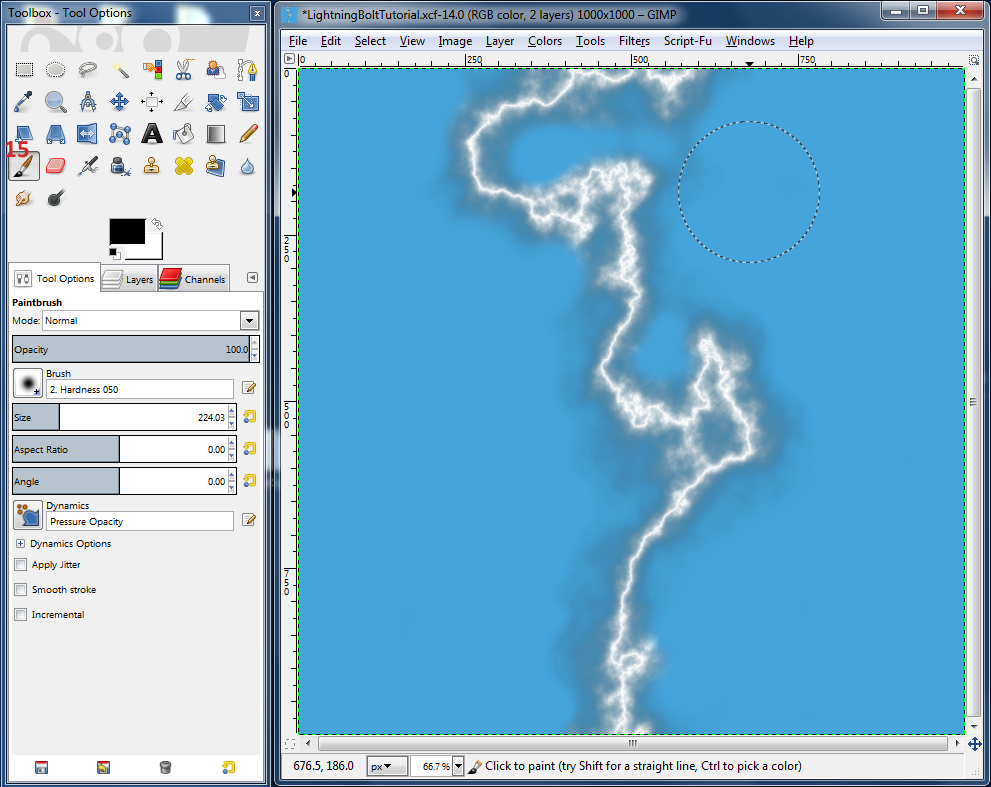 Clown Fish Cafe: How to Create Lightning Bolts with GIMP