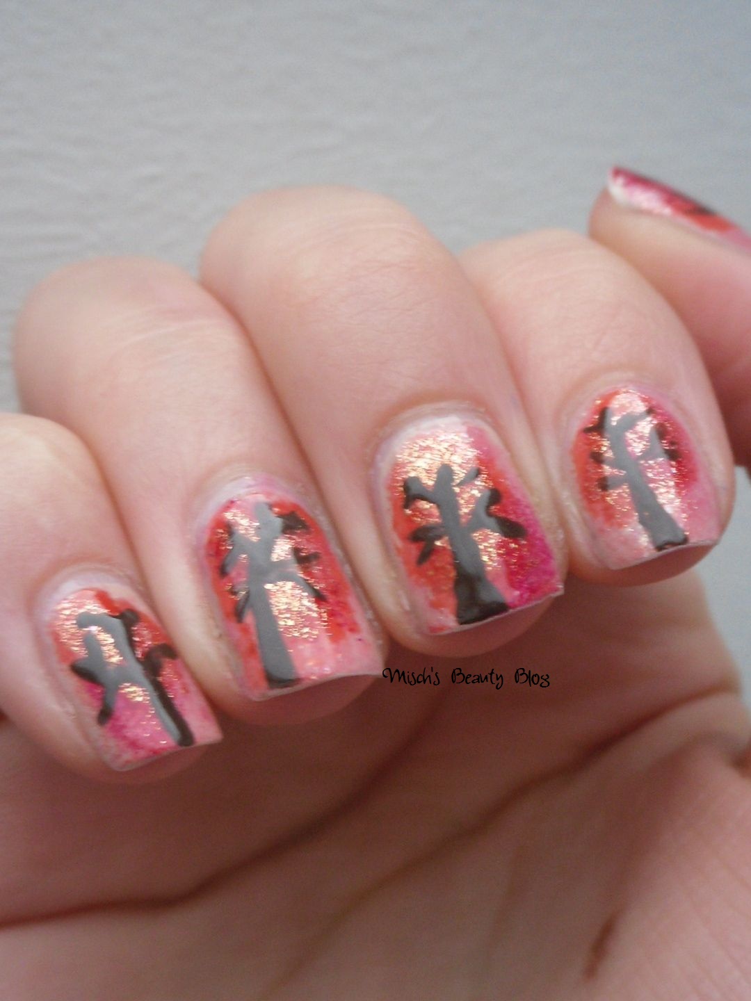 Misch's Beauty Blog: NOTD October 15th: Fall Tree Nail Art