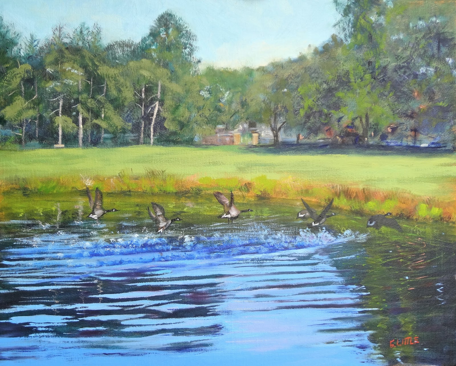 Ellen Little's Paintings: Bird Park, Walpole-a favorite place to paint