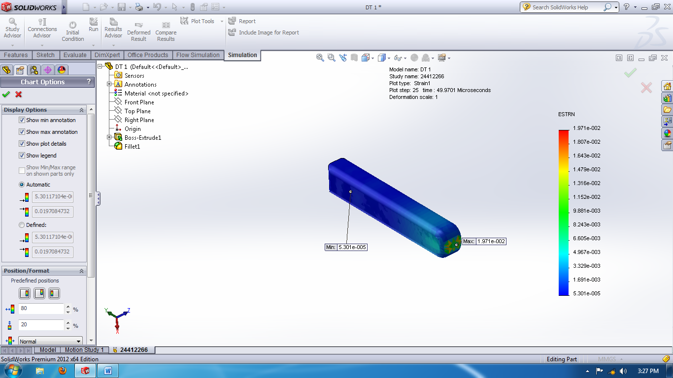 Drop Test Analysis Menggunakan SolidWorks 2012
