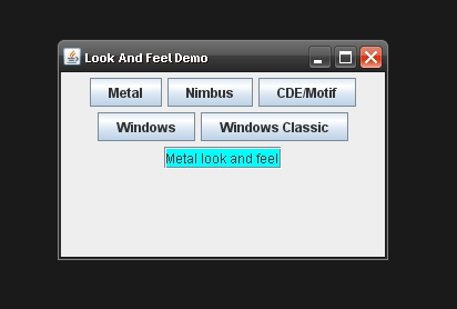 How to set different Look and Feel in Java Swing ?. | Learn Java by ...