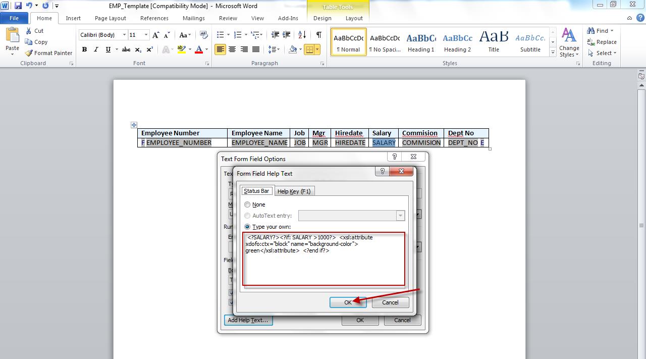oracle concepts for you: Cell Highlighting In XML Report