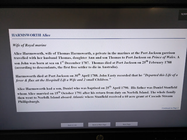 Norfolk Island, First Fleeters and families: Daniel Stanfield and Alice ...