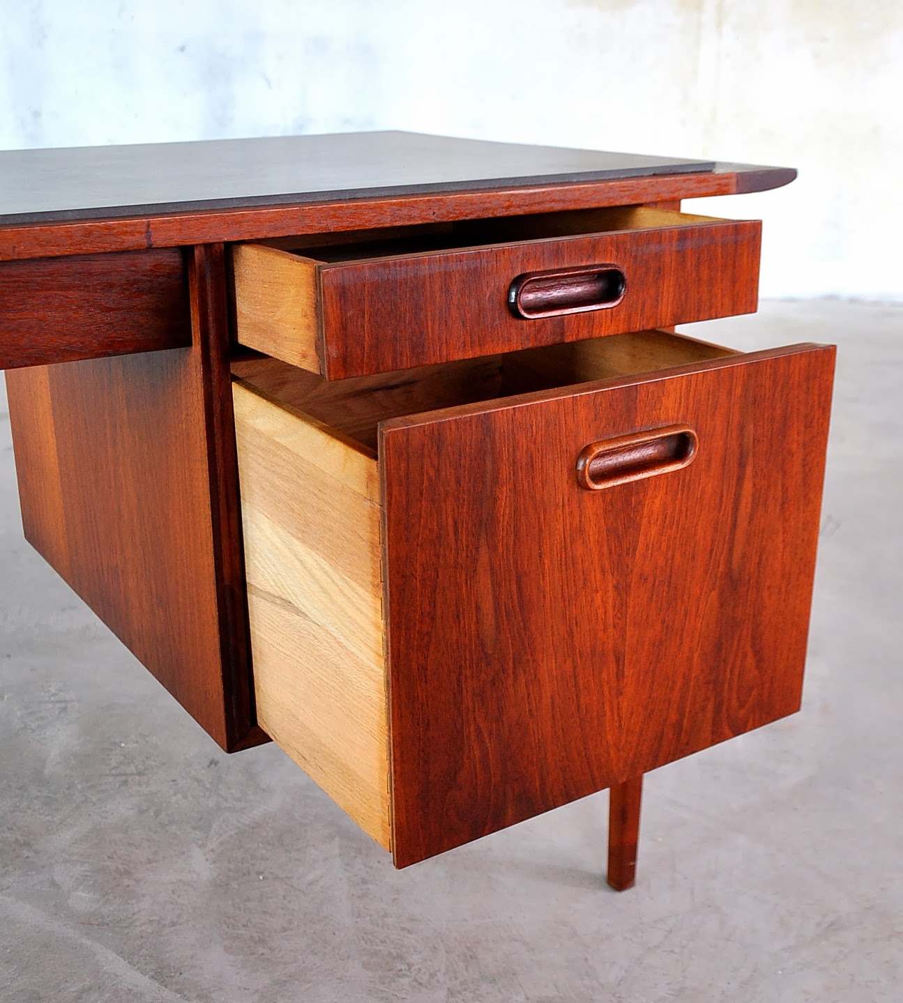 SELECT MODERN: Danish Modern Teak & Slate Desk