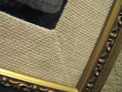 The Cannary Family: Custom burlap mat - take that, framing lady!