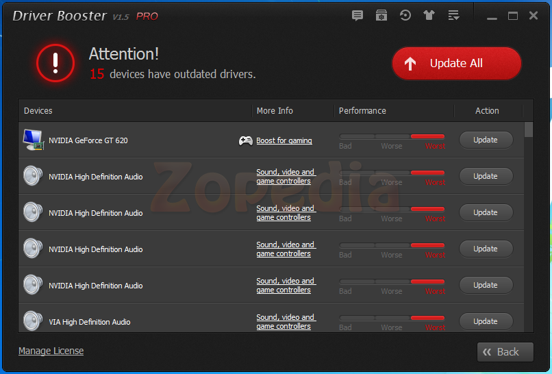 Driver Booster Free 1.5.0.60 + License Code ~ Zopedia