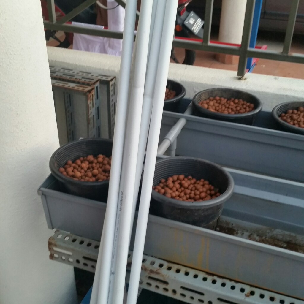 Affnan's Aquaponics: Gutter Growbed Pots Levelling