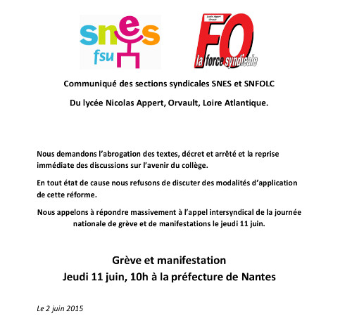FO - Loire Atlantique: Appel intersyndical à la grève contre la réforme ... FO - Loire Atlantique: Appel intersyndical à la grève contre la réforme ...